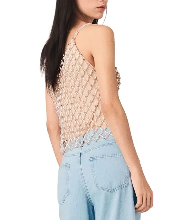 Maje Lakoya Beaded Top