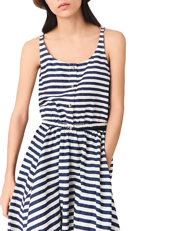 Maje Lalais Striped Top - White/blue