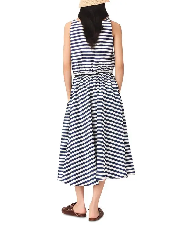Maje Lalais Striped Top - White/blue