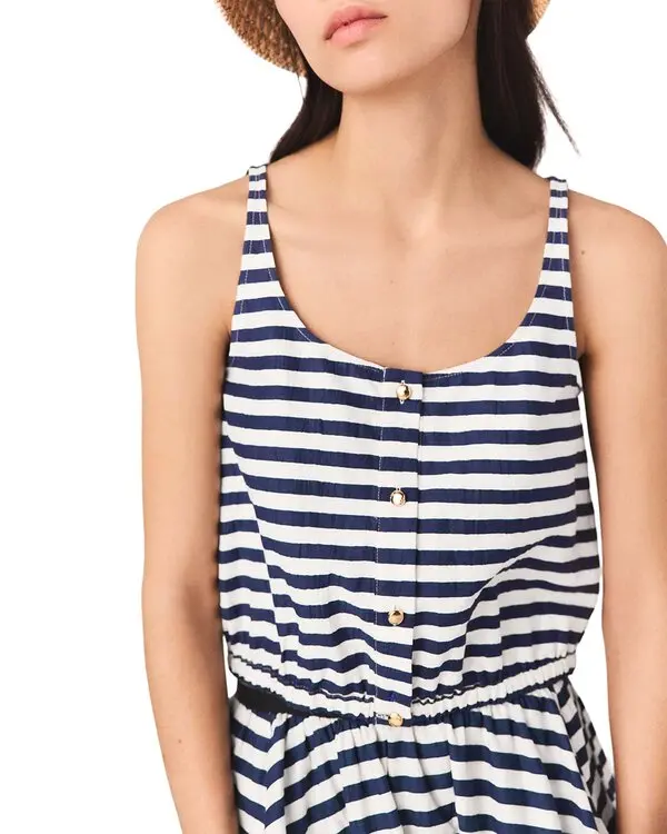 Maje Lalais Striped Top - White/blue