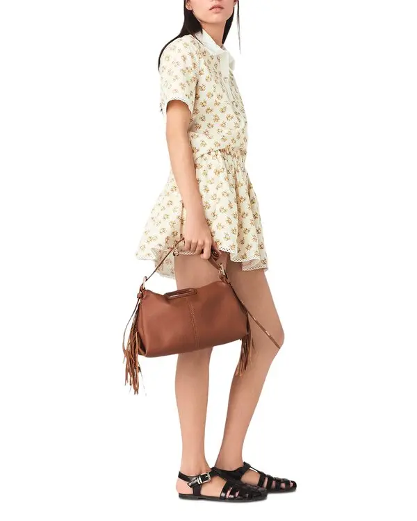 Maje Printed Croquet Trim Shirt