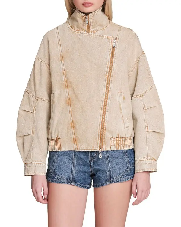 Avec Les Filles Cotton Layered Bomber Jacket