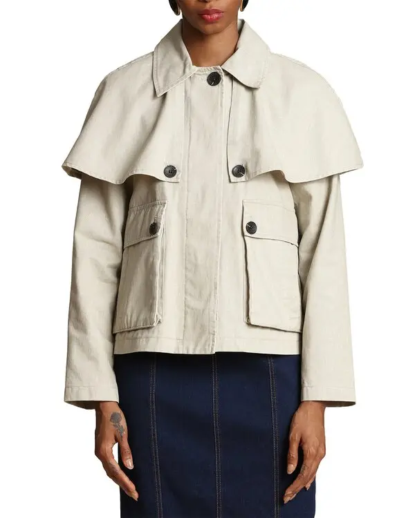 Avec Les Filles Cotton Cape Jacket