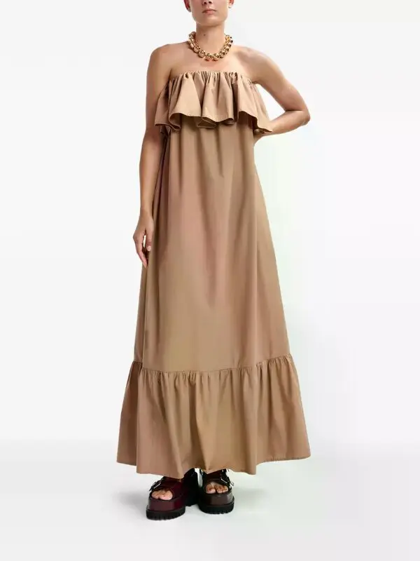 Essentiel Antwerp Joyce Ruffled Maxi Dress - Brown