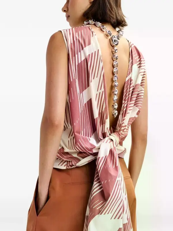 Essentiel Antwerp Jelani Tie-fastening Blouse - Brown