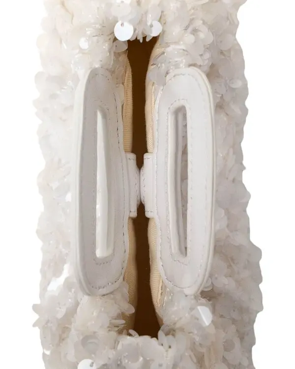 Maje Milpli Mini Sequins Clutch - White