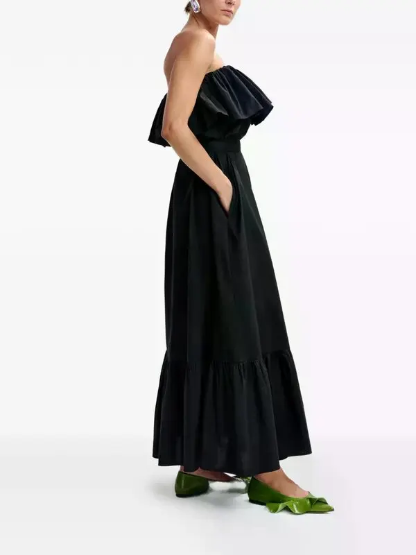 Essentiel Antwerp Ruffled Belted Maxi Dress - Black
