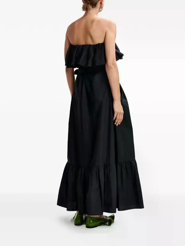 Essentiel Antwerp Ruffled Belted Maxi Dress - Black