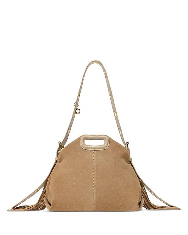 Maje Miss M Suede Bag - Cappucino