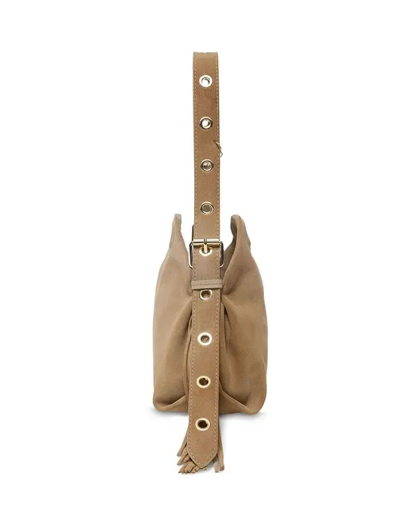 Maje Miss M Suede Bag - Cappucino