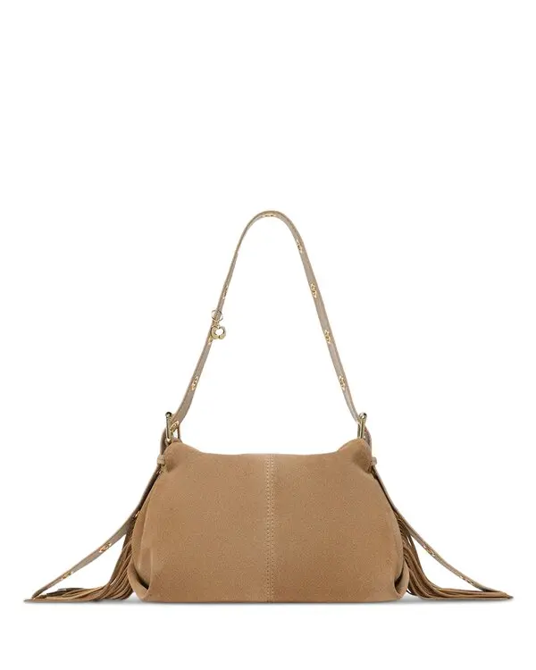 Maje Miss M Suede Bag - Cappucino