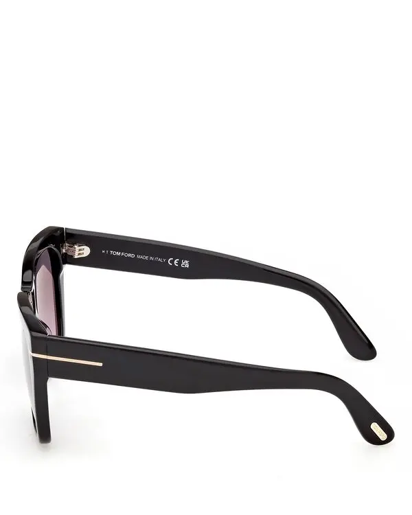 TOM FORD Butterfly Sunglasses, 55mm - Black/gradient Smoke