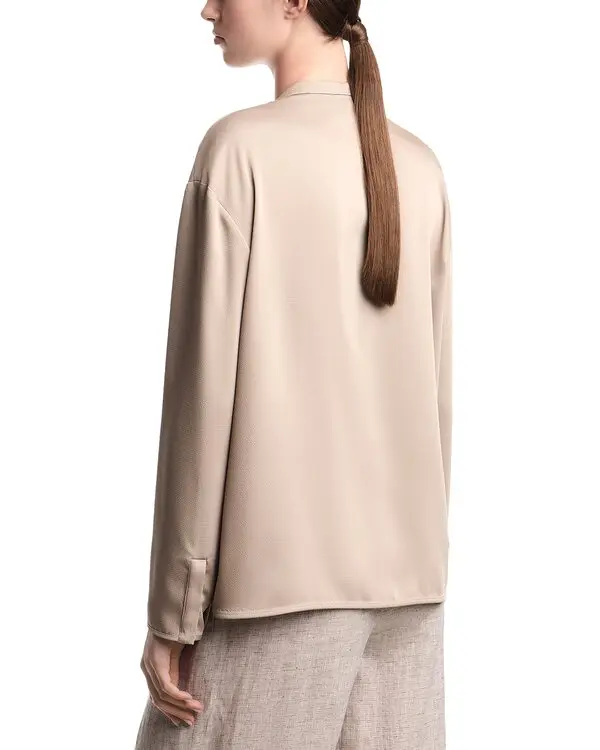 Emporio Armani Crepe Twill Long Sleeve Shirt