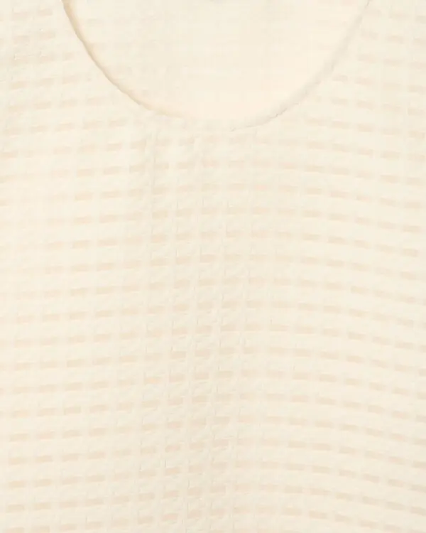 Emporio Armani Vichy 3d Jacquard Tank Top - Vanilla