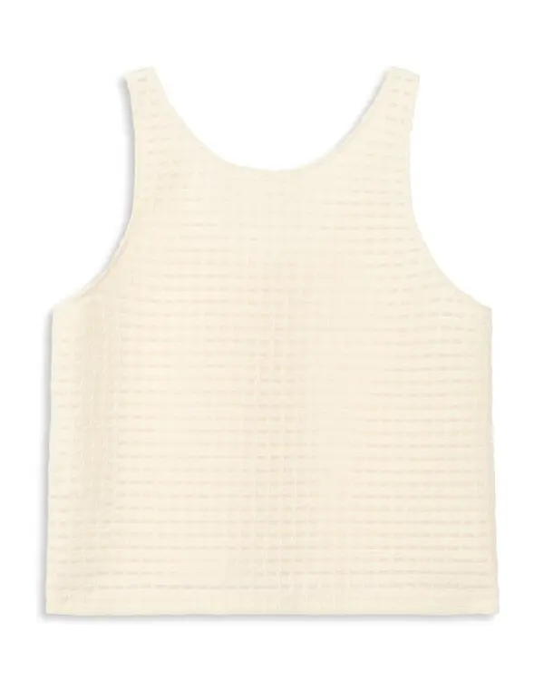 Emporio Armani Vichy 3d Jacquard Tank Top - Vanilla