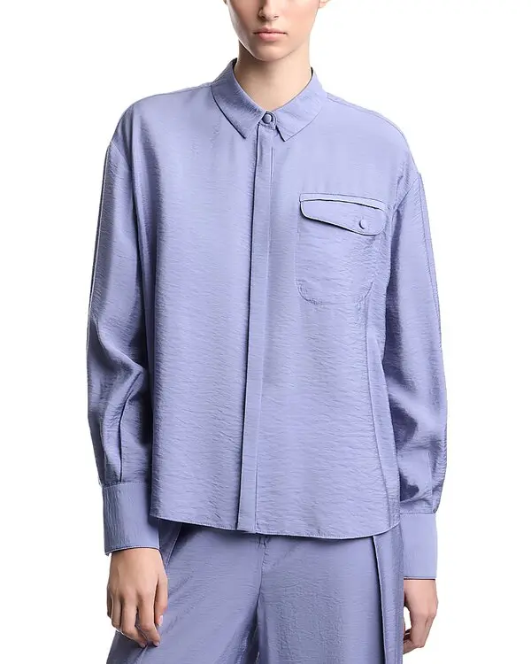 Emporio Armani Techno Rayon Long Sleeve Shirt