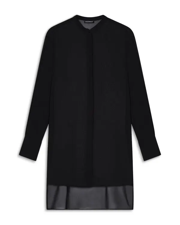 Emporio Armani Techno Georgette Long Shirt