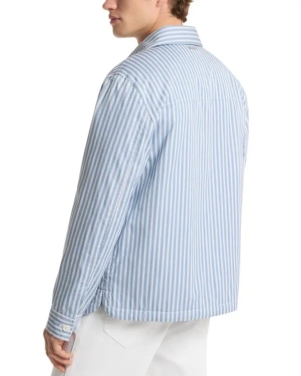Michael Kors Long Sleeve Stripe Padded Shirt Jacket