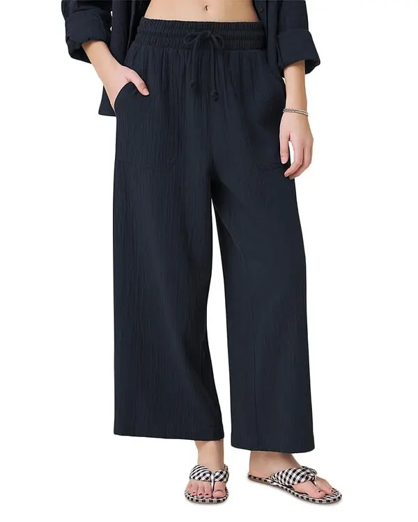 Splendid Ava Gauze Pants - Navy