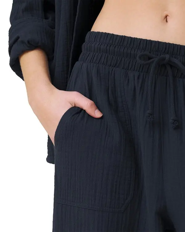 Splendid Ava Gauze Pants - Navy