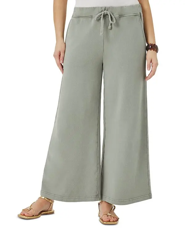 Splendid Greta Terry Cropped Pants - Eucalyptus