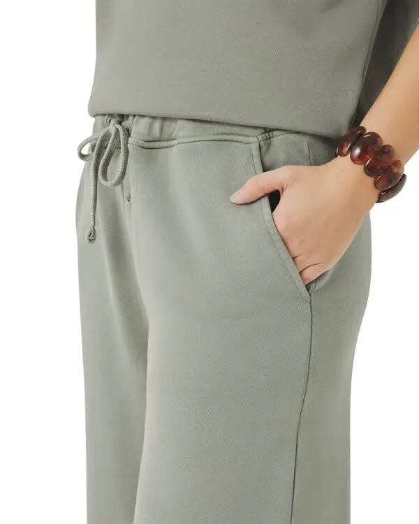 Splendid Greta Terry Cropped Pants - Eucalyptus