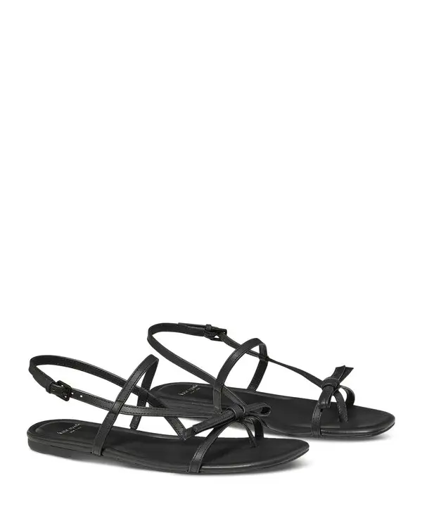 Kate Spade New York Loop Flat Sandals - Black