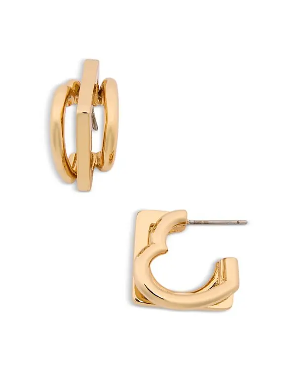 Kate Spade New York Geo Pop Stacked Hoop Earrings - Gold.