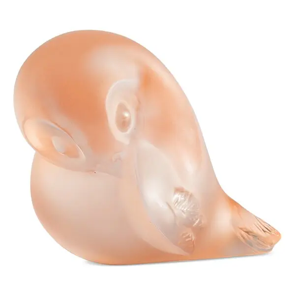 Lalique Piou Piou Wing Up Crystal Figure, Coral - No Color
