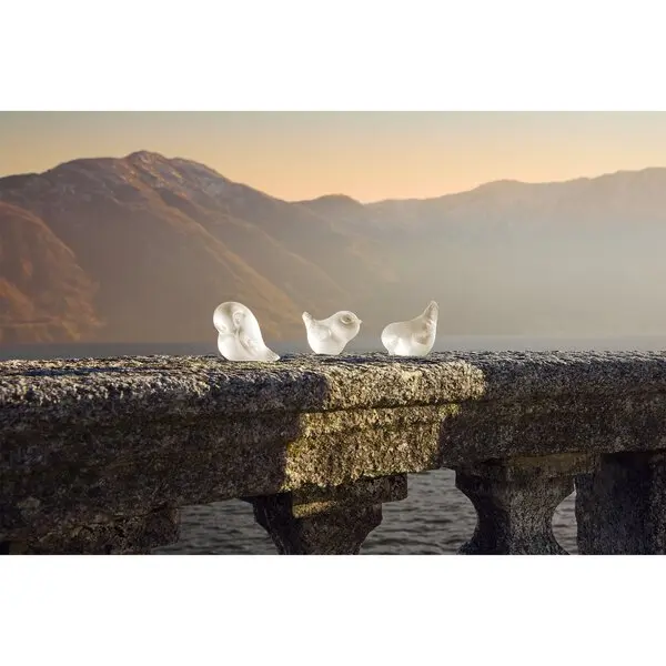 Lalique Piou Piou Head Up Crystal Figure - No Color