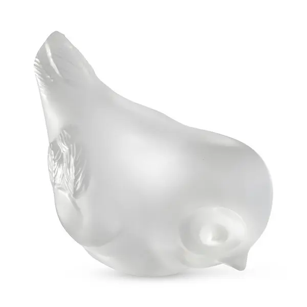 Lalique Piou Piou Head Down Crystal Figure - No Color