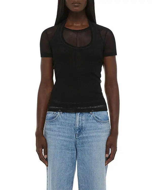 Helmut Lang Fine Mesh Layered Tee