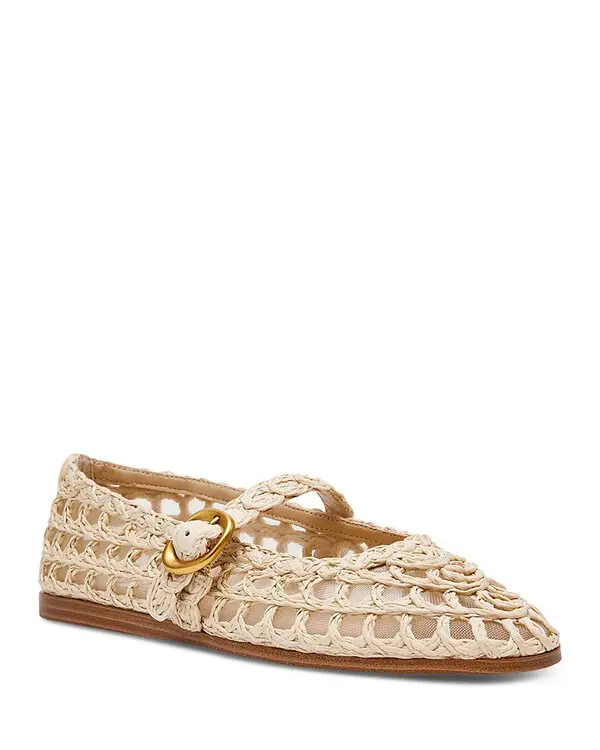 Steve Madden Melody Raffia Flats - Natural Raffia