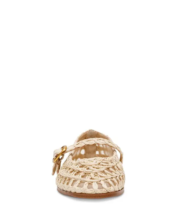Steve Madden Melody Raffia Flats - Natural Raffia