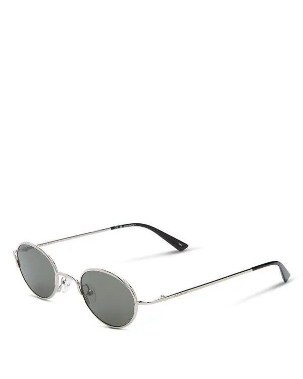 Alexander McQueen Round Sunglasses, 46mm - Silver