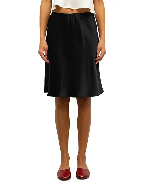 LESET Barb Slip Skirt - Black