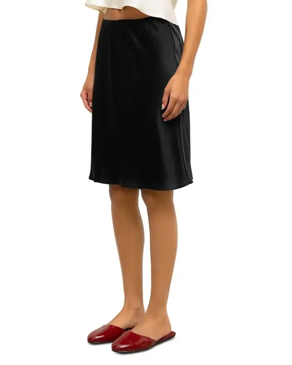 LESET Barb Slip Skirt - Black
