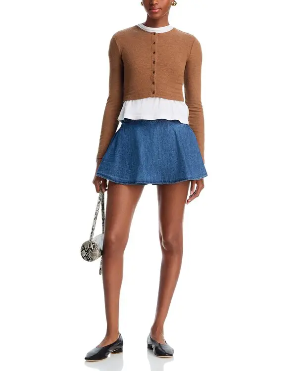 Free People Paradise Found Denim Skort - Mid Indigo
