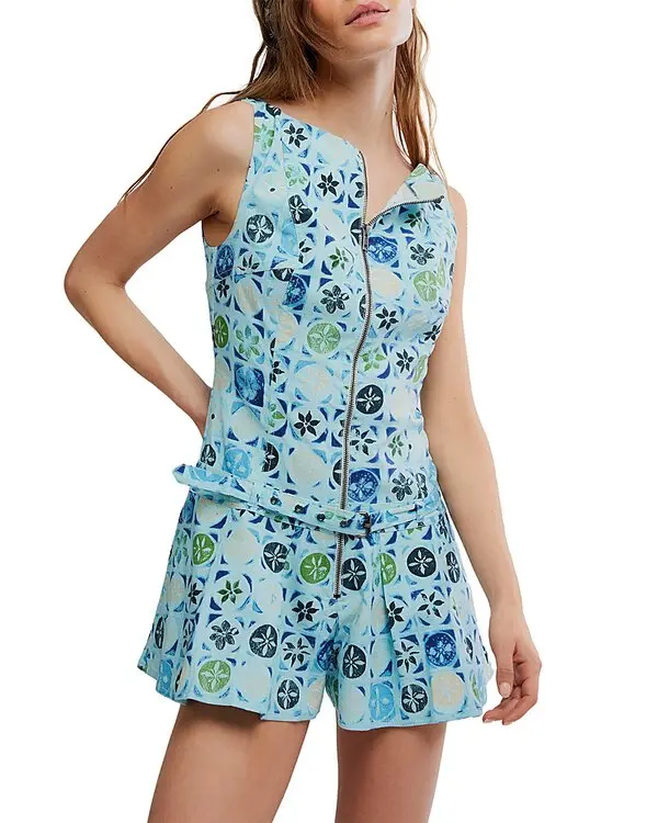 Free People Dune Dancer Romper - Sky Blue