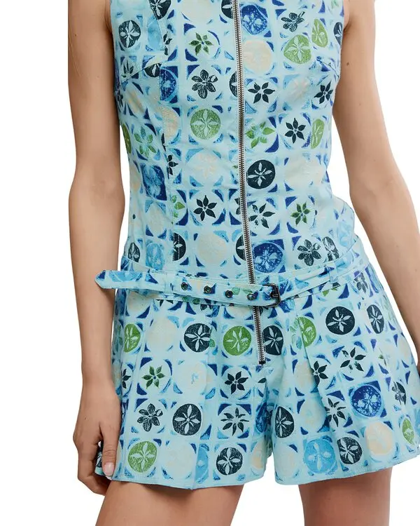 Free People Dune Dancer Romper - Sky Blue