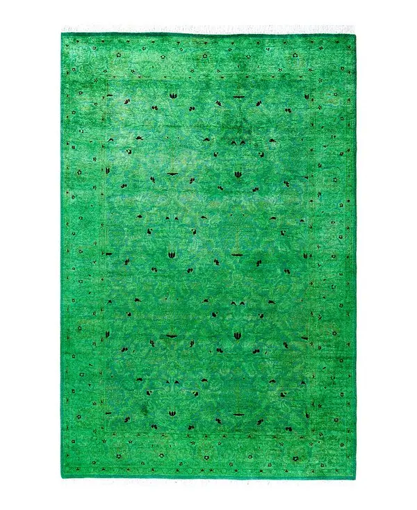Bloomingdale'S Fine Vibrance M901 Area Rug 4'2x6'3 - Green