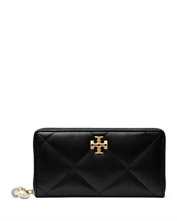 Tory Burch Kira Diamond Quilt Continental Wallet - Black