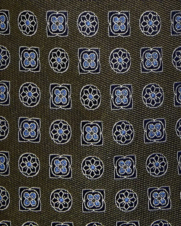 Bloomingdale'S Classic Floral Medallion Silk Tie - Green