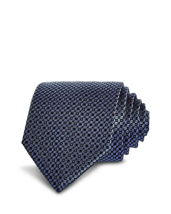 Bloomingdale'S Geometric Silk Tie - Blue