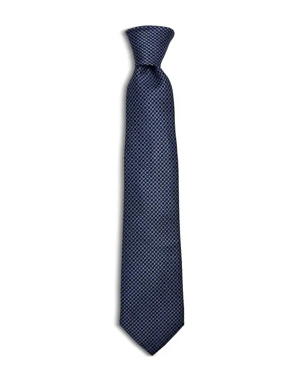 Bloomingdale'S Geometric Silk Tie - Blue
