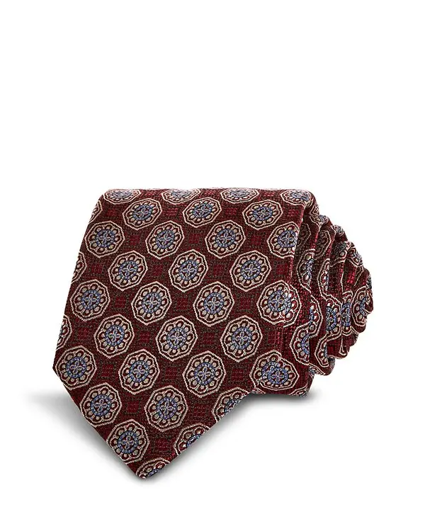 Bloomingdale'S Silk Medallion Tie - Burgundy