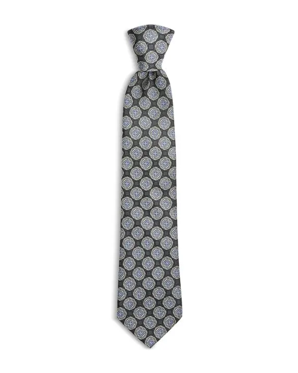 Bloomingdale'S Silk Medallion Tie - Grey