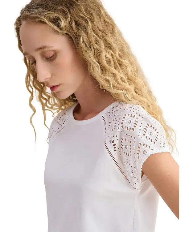 HOBBS LONDON Ivana Eyelet Embroidered Top - White