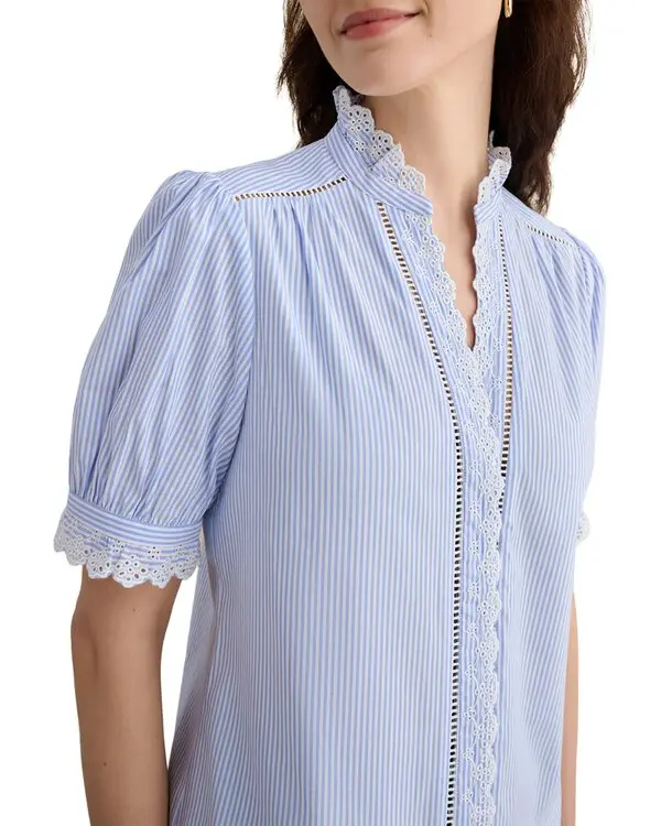 HOBBS LONDON Naima Blouse - Blue Ivory