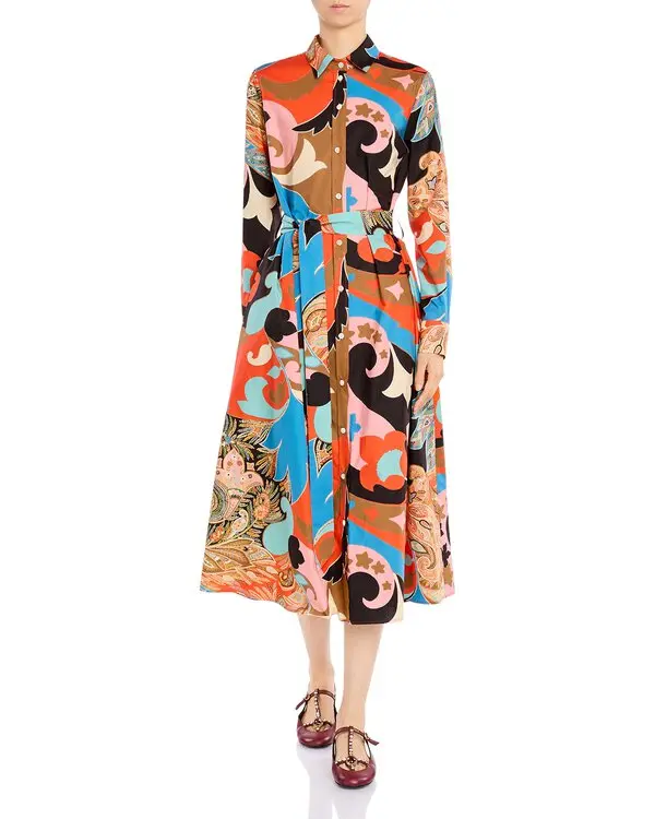 Etro Belted Midi Shirt Dress
